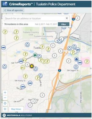 Crime Mapping | The City of Tualatin Oregon Official Website