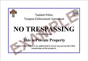 Trespass Authorization Program | The City of Tualatin Oregon Official ...