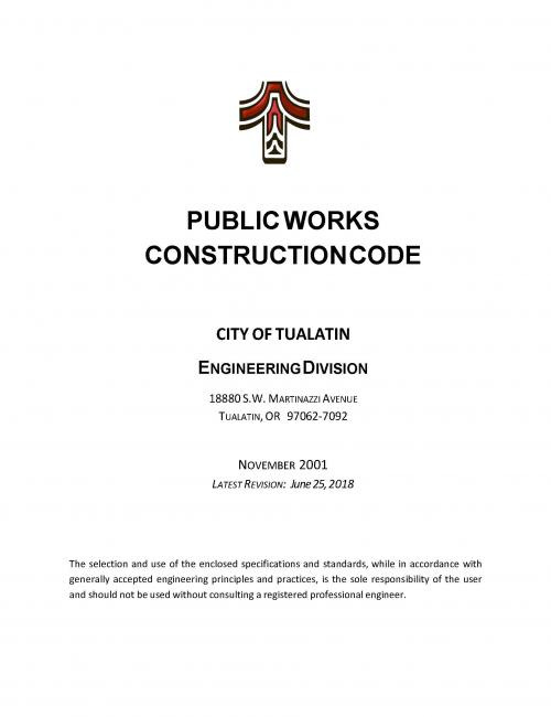 Public Works Construction Code | The City of Tualatin Oregon Official ...