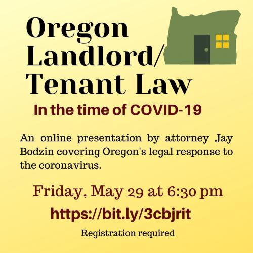 Online: Oregon Landlord/Tenant Law in the Time of COVID-19 | The City ...