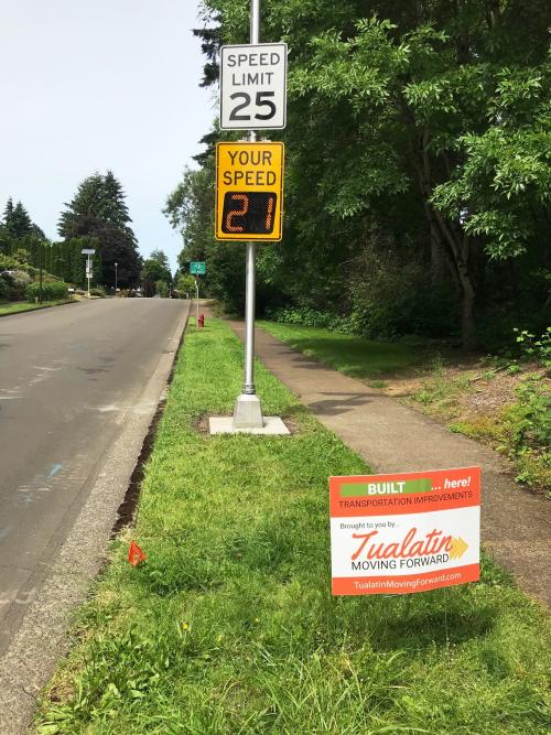 Drivers Take Notice of New Speed Signs | The City of Tualatin Oregon ...